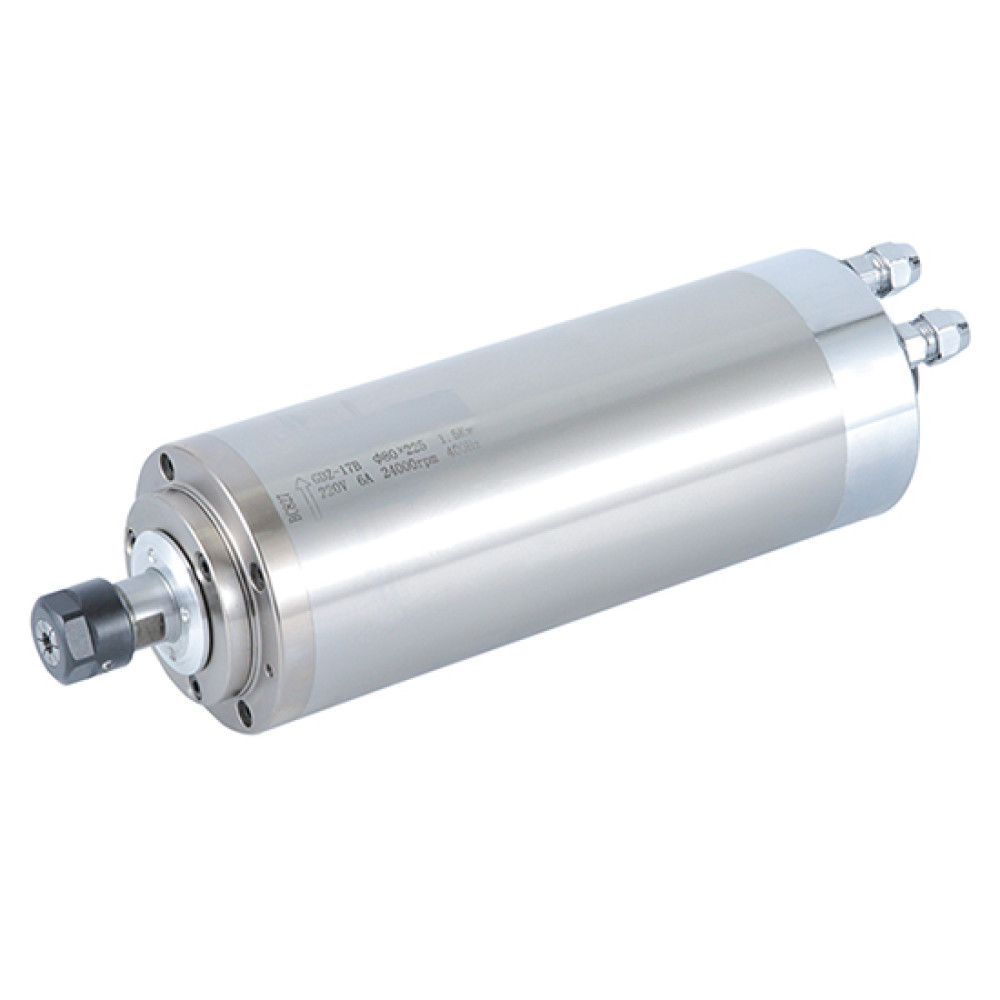 1.5 kW CNC Spindle Motor, Water Cooled, 21/40 krpm, ER11/ER16 Collet, Ø80mm